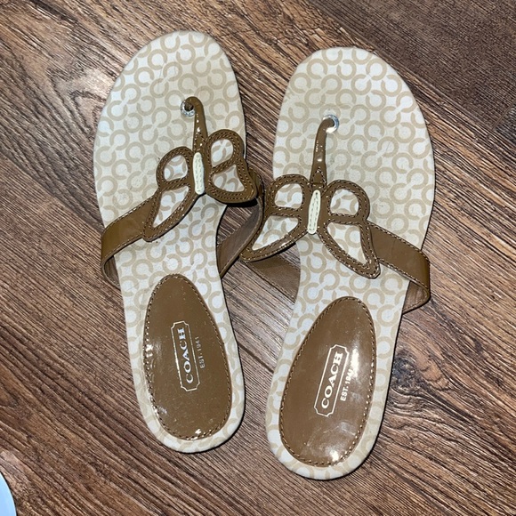 Coach | Shoes | Coach Butterfly Accent Sandals | Poshmark
